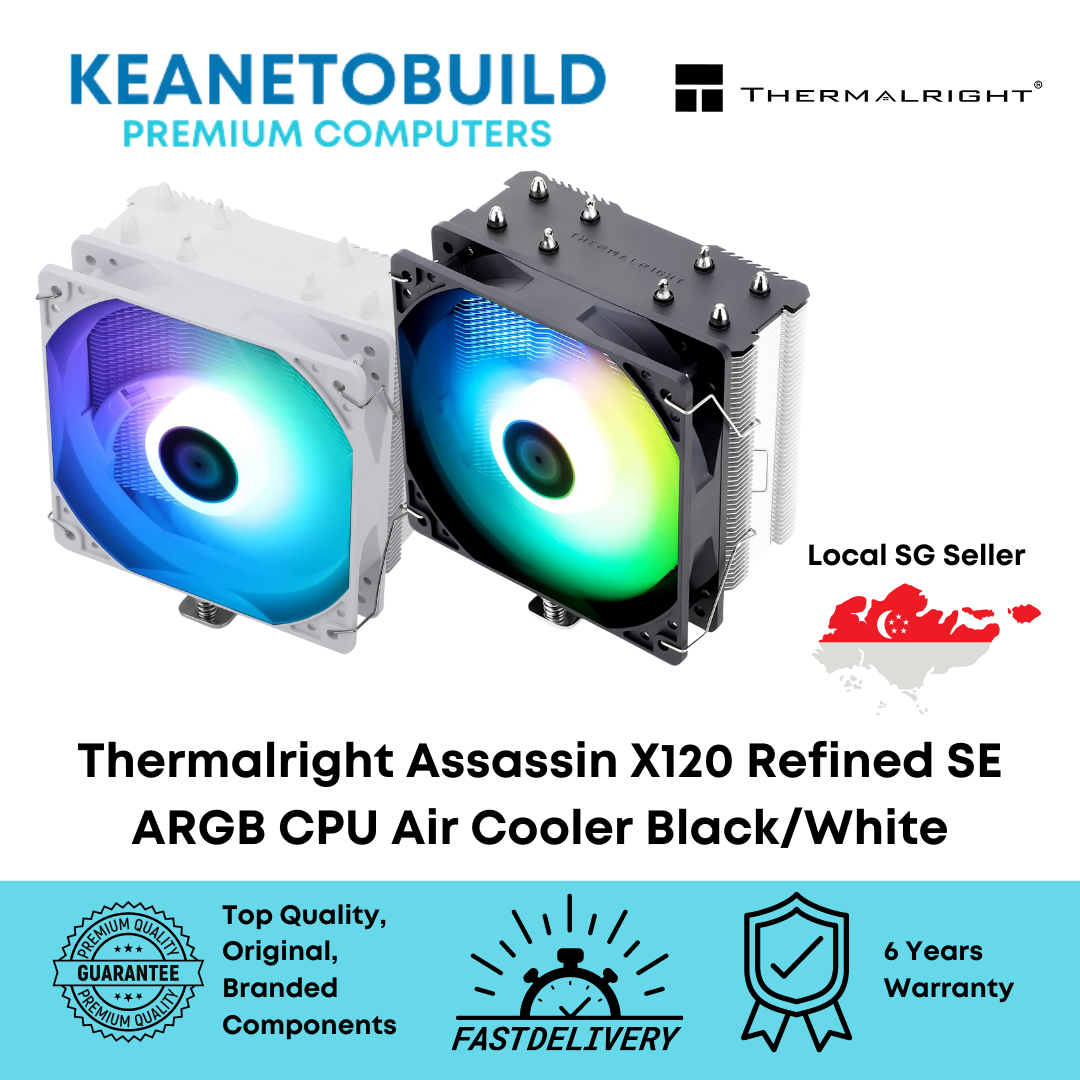 Thermalright Assassin X120 Refined SE ARGB CPU Air Cooler, 4 Heat pipes, TL-C12C-S PWM Fan ...