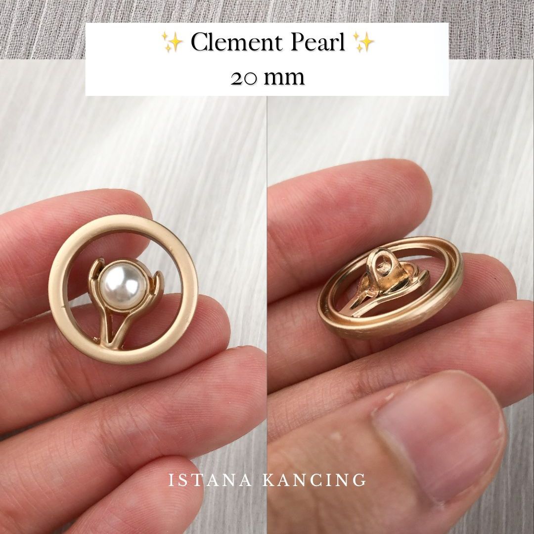Kancing Pearl Unik Aesthetic Premium | Kancing Metal Besi Logam Anti ...