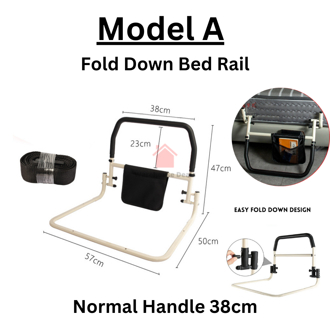 Foldable Bedrail For Elderly | Guardrail Bedside Grab Bar Foldable ...