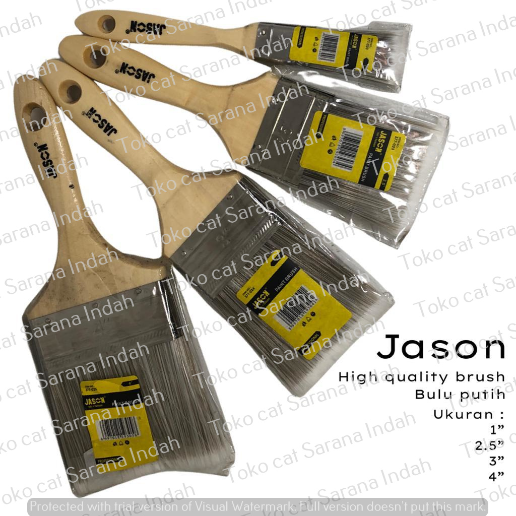 JASON KUAS 1 INCH 2.5 INCH 2 1/2 INCH 3 INCH 4 INCH HIGH QUALITY BRUSH ...