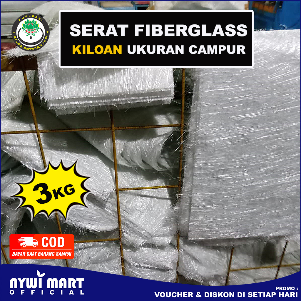 ( isi 3 Kg ) Serat Fiber Kiloan Ukuran Campur Limbah Potongan Pabrik ...