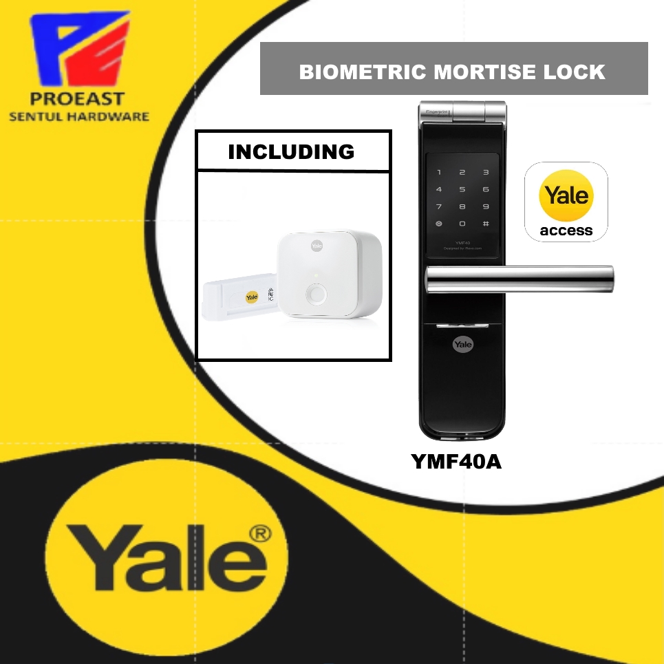 [2022 NEW MODEL] YALE YMF40A Intelligent Biometric Lever Mortise ...
