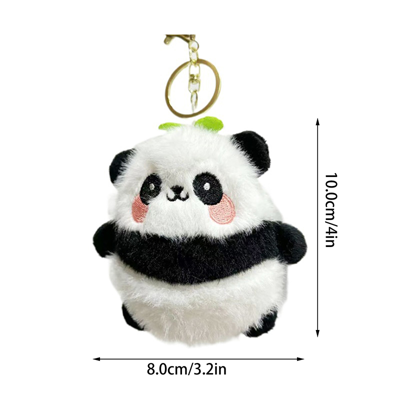 10CM Cartoon Panda Keychain Cute Panda Plush Keyring For Girls Gifts ...