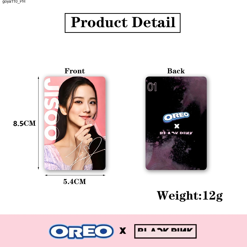 goya110 Set 5 Photo Cards BLACKPINK with OREO ROSÉ JISOO LISA JENNIE ...