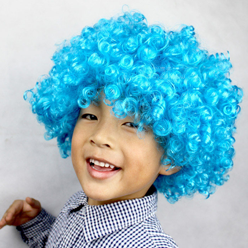 Children Adult Clown Wig Round Explosion Hair Hat Party Accessories ...