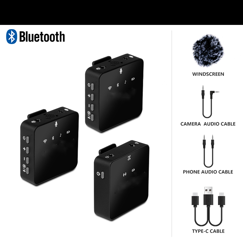 Lapel Wireless Microphone Bluetooth Lapel Mic Floating Frequency 2.4G ...