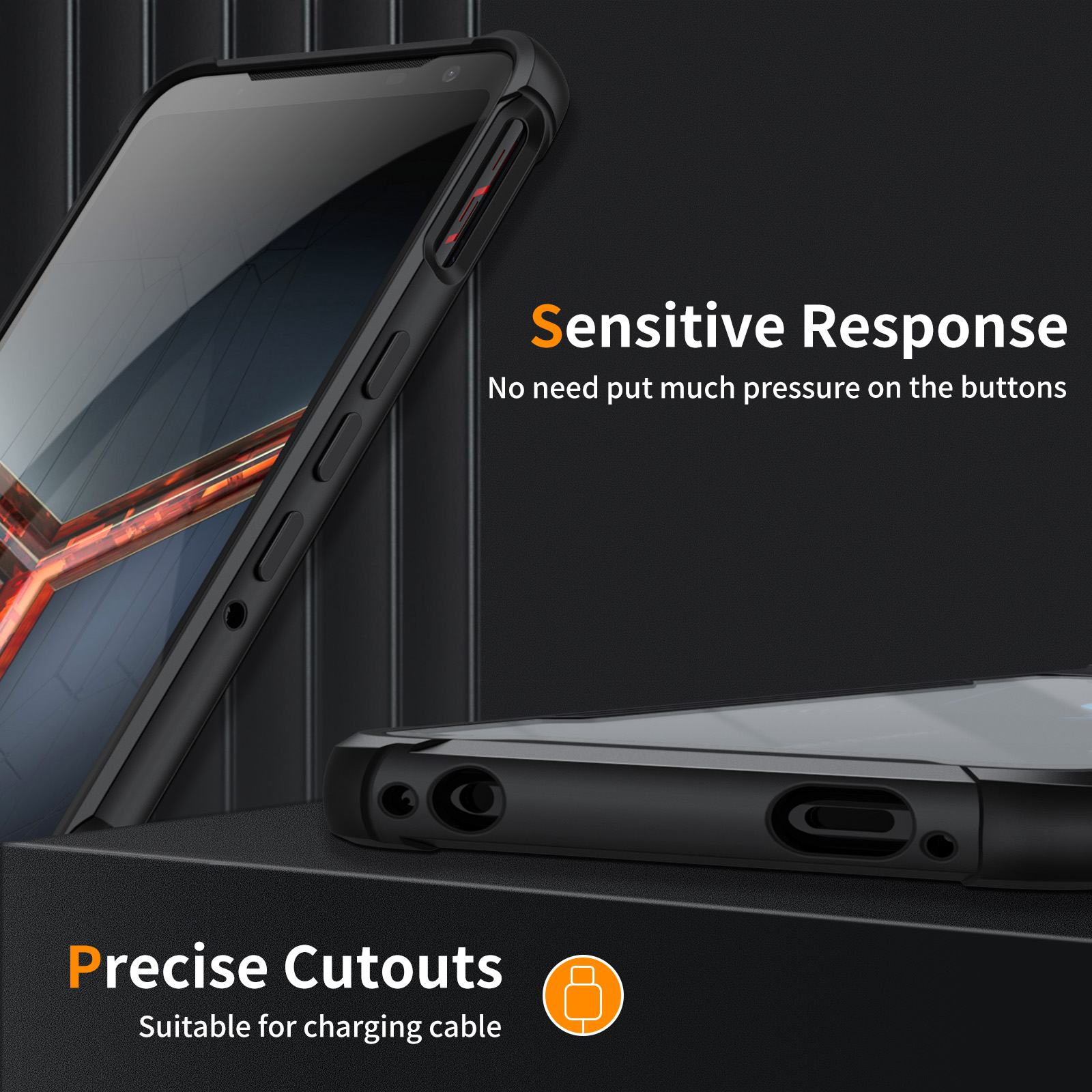 สำหรับ ASUS ROG Phone 2 Case TPU เคสโทรศัพท์เกมกันตก - PiLiPaLa Store ...