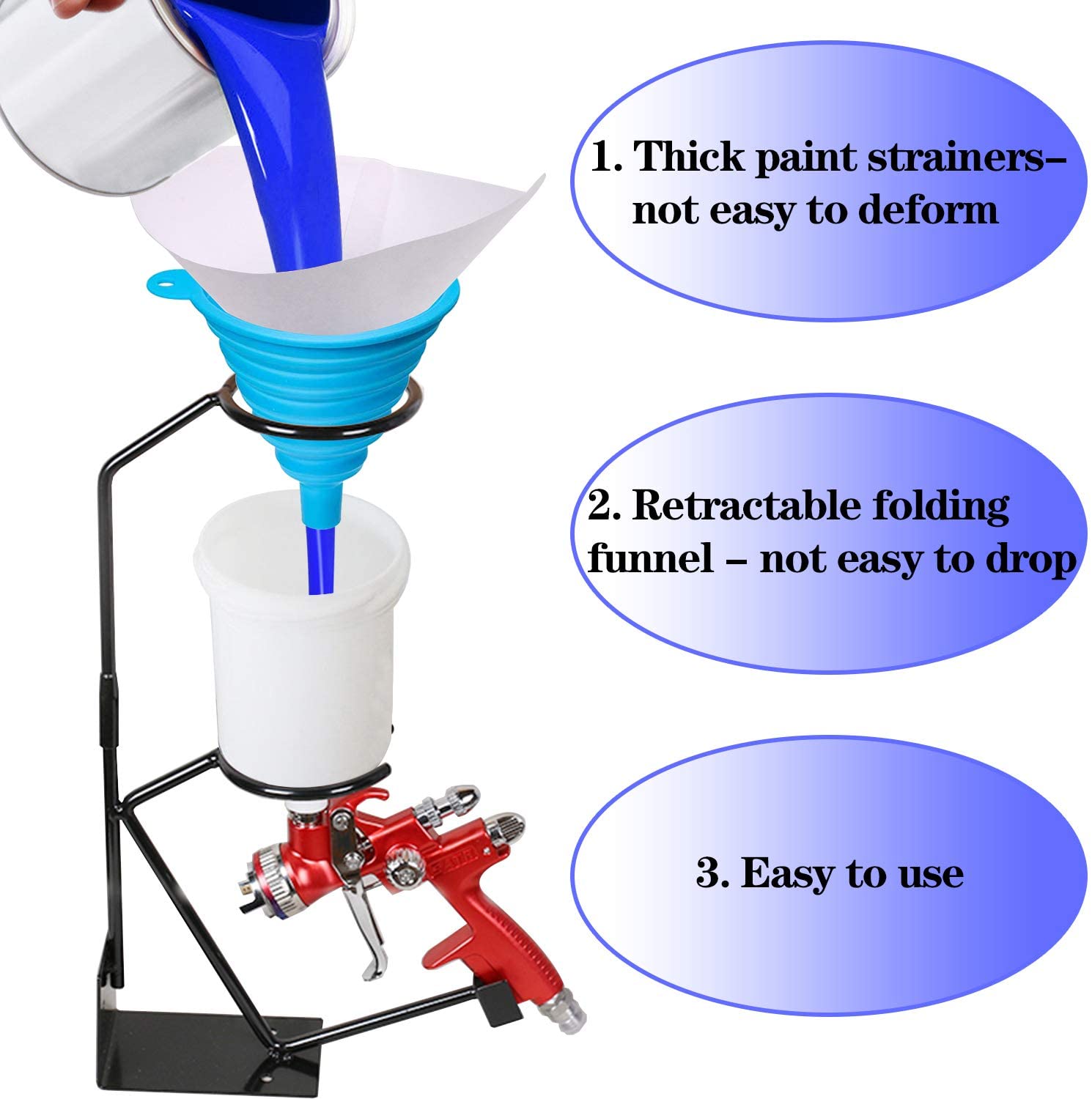 Paint Filter Paper Purifying Straining Cup Funnel 100 Mesh Paint Filte ...