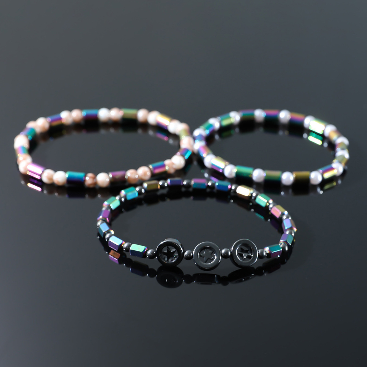 【Quality certifications】Three suit black gallstone anklet Brazil black ...