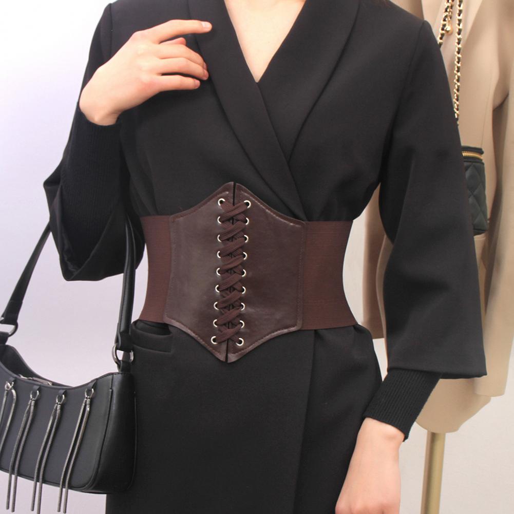 Body Belt Solid Color Body Waistband Imitation Wide Corset Belt | Daraz.pk