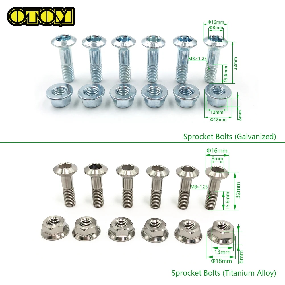 【Shop Now and Save】 Motorcycle M8 Sprocket Bolts Nuts Set Chain Plate ...