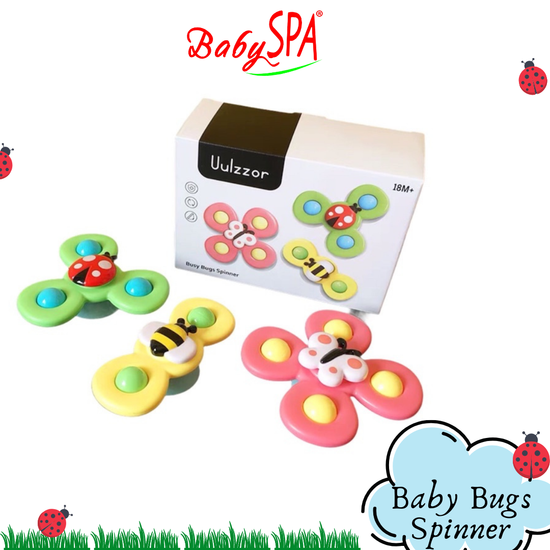 BabySPA Bugs Spinner Set of 3 fun spinner toys for babies to play ...