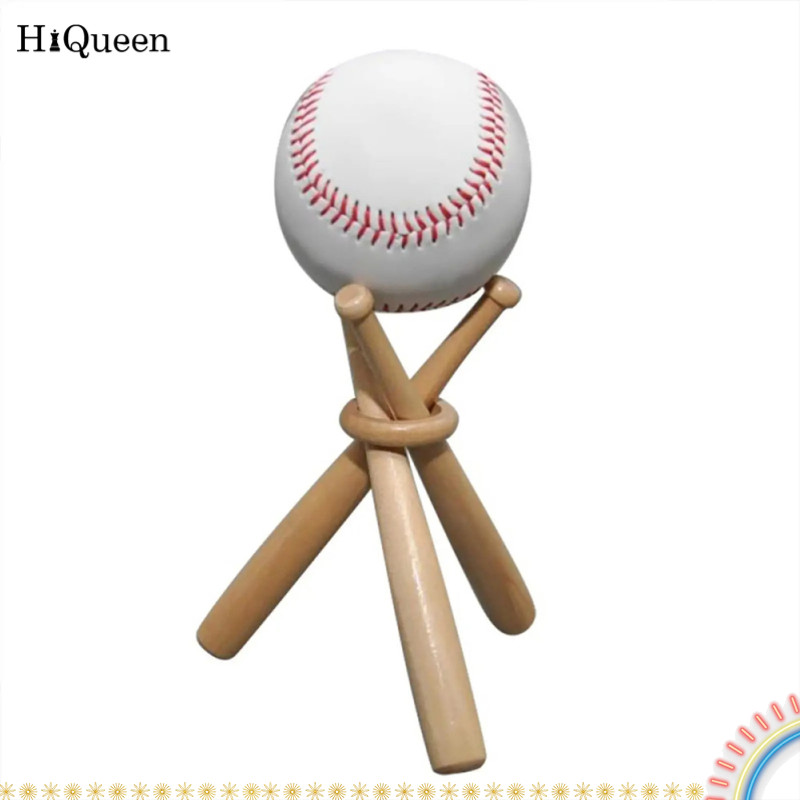 HiQueen Wooden Base Ball Stand Display Holder Baseball Bat Display ...
