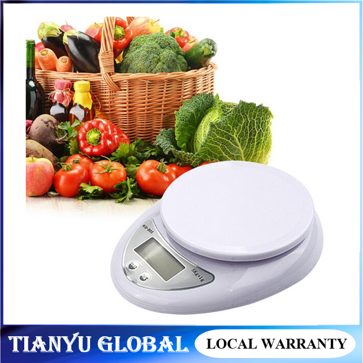 【SG READY STOCK】 B05 Household Mini Kitchen Scale 5Kg Mini Simple ...