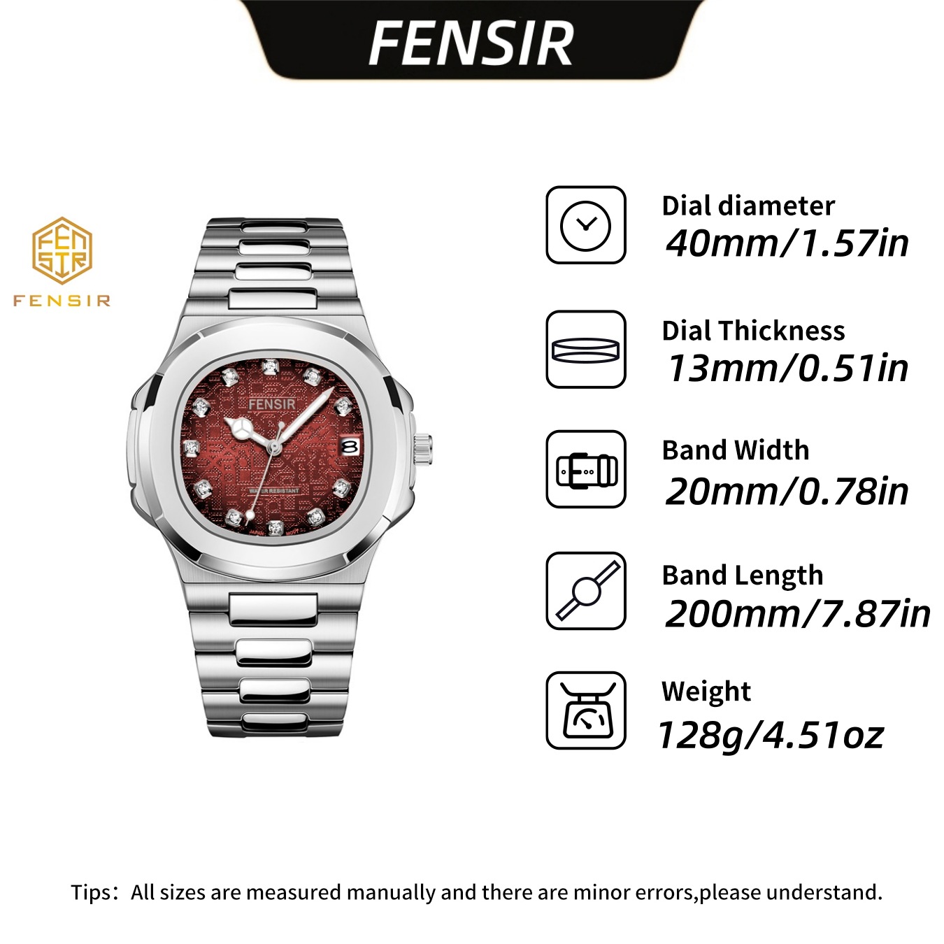 FENSIR watch men's calendar waterproof watch men's watch Nautilus ...