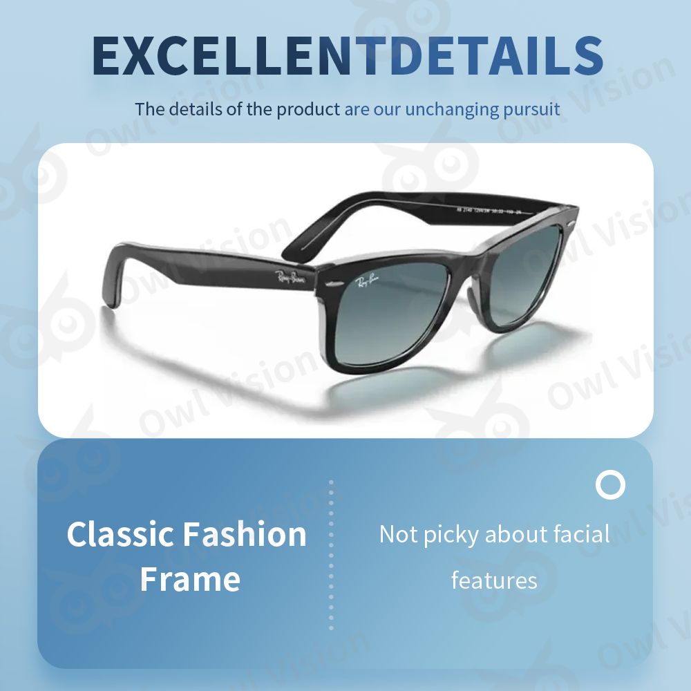 DISICHEN Ray-Ban Wayfarer Square Frame Sunglasses Unisex Blue Gradient ...