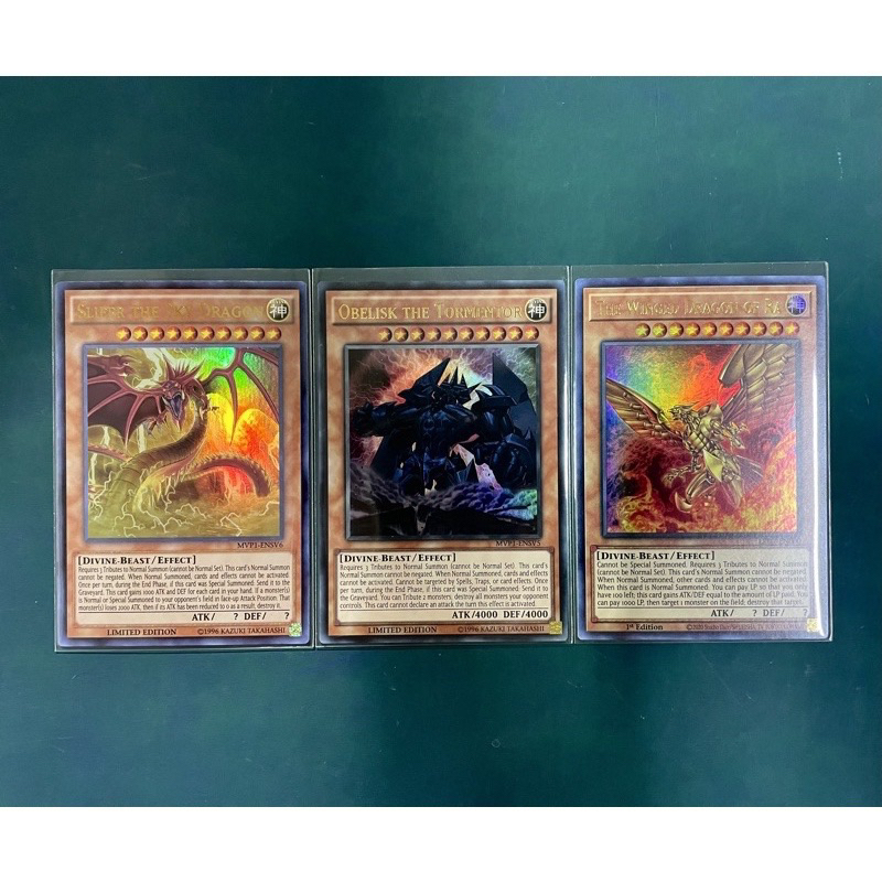 あ[3ใบ] Ultra Rare Alternate Art 3 Egyptian God Slifer Osiris Obelisk Ra ...