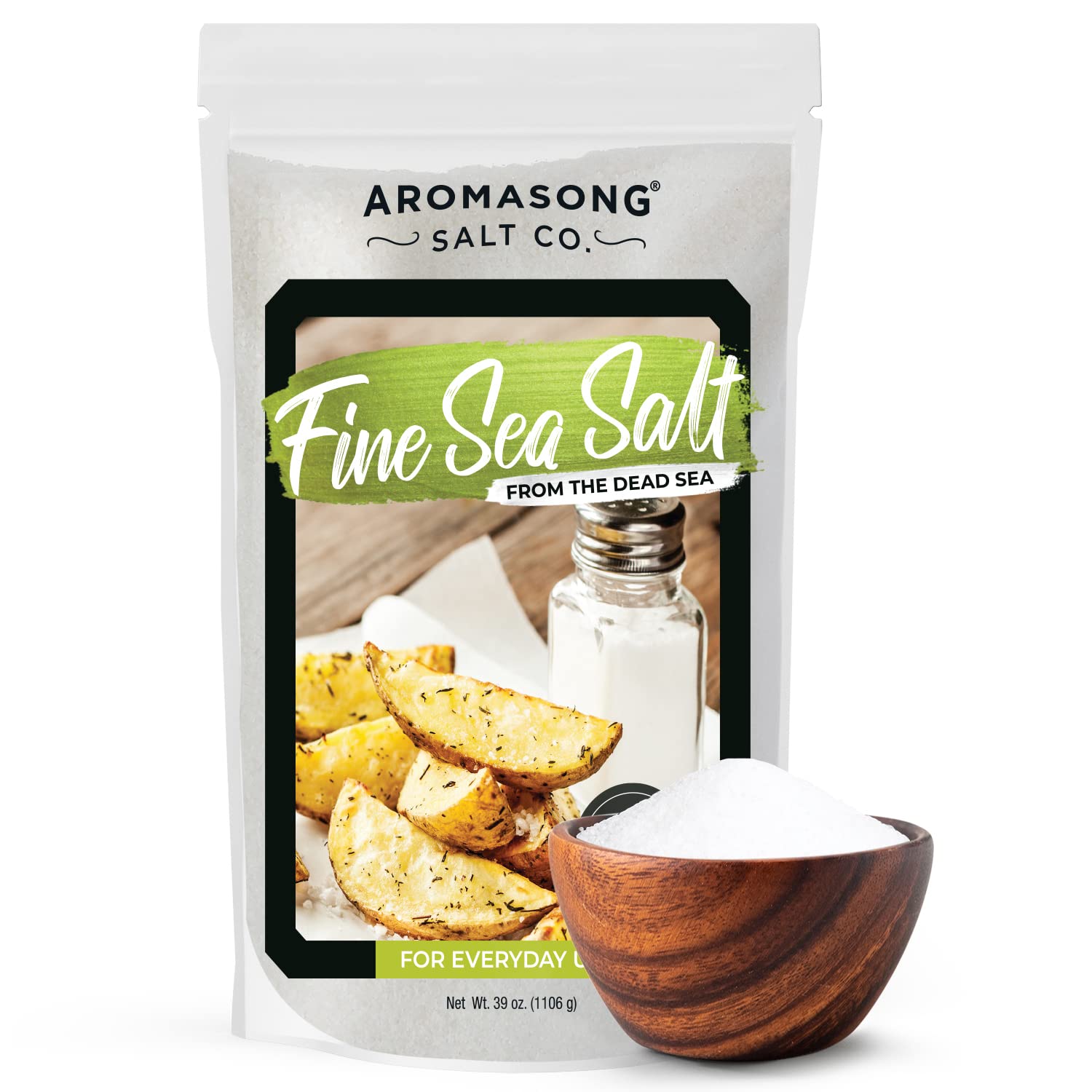 Aromasong 100% Natural Sea Salt From the Dead Sea, Fine Grain Table ...