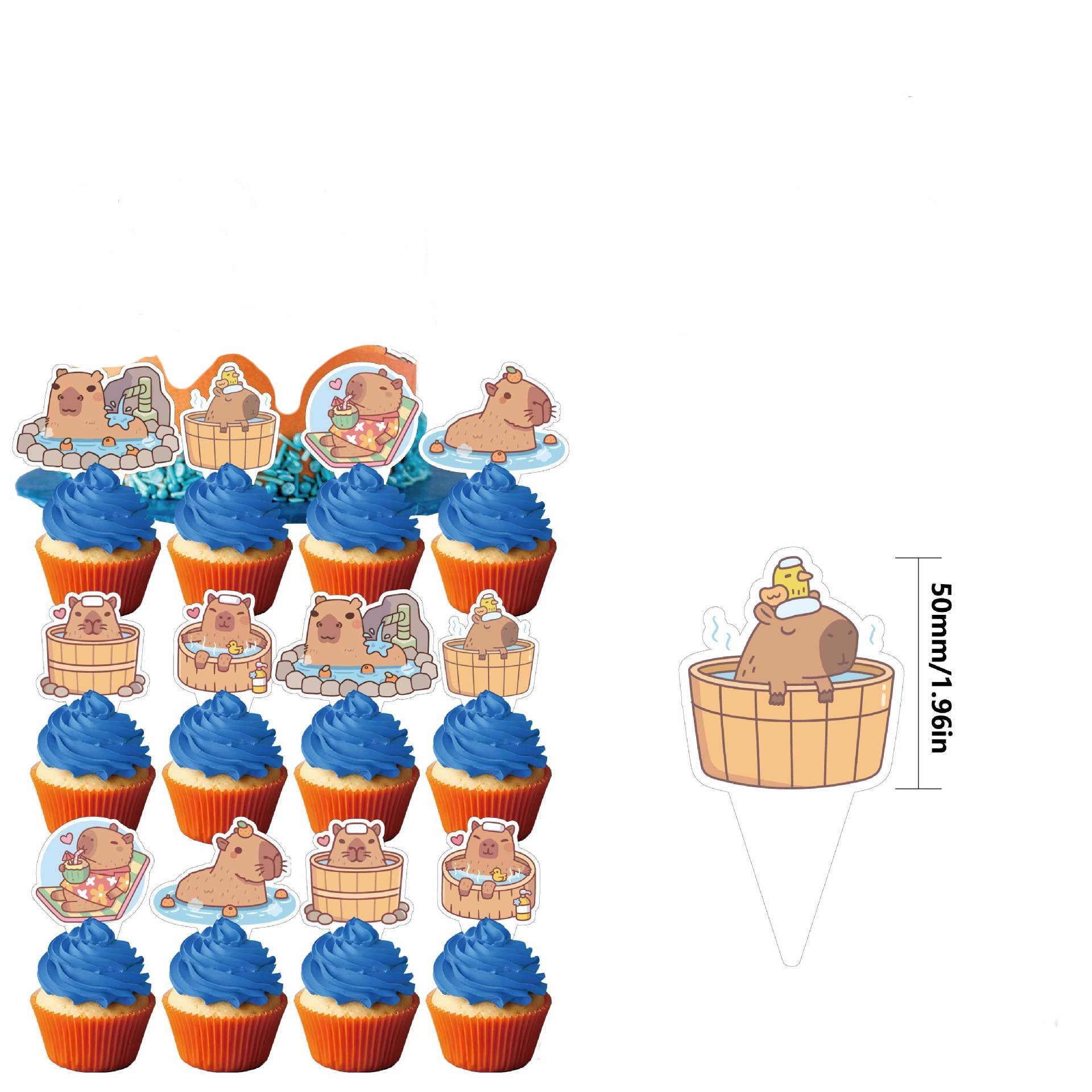 capybara theme kids birthday party decorations banner cake topper ...