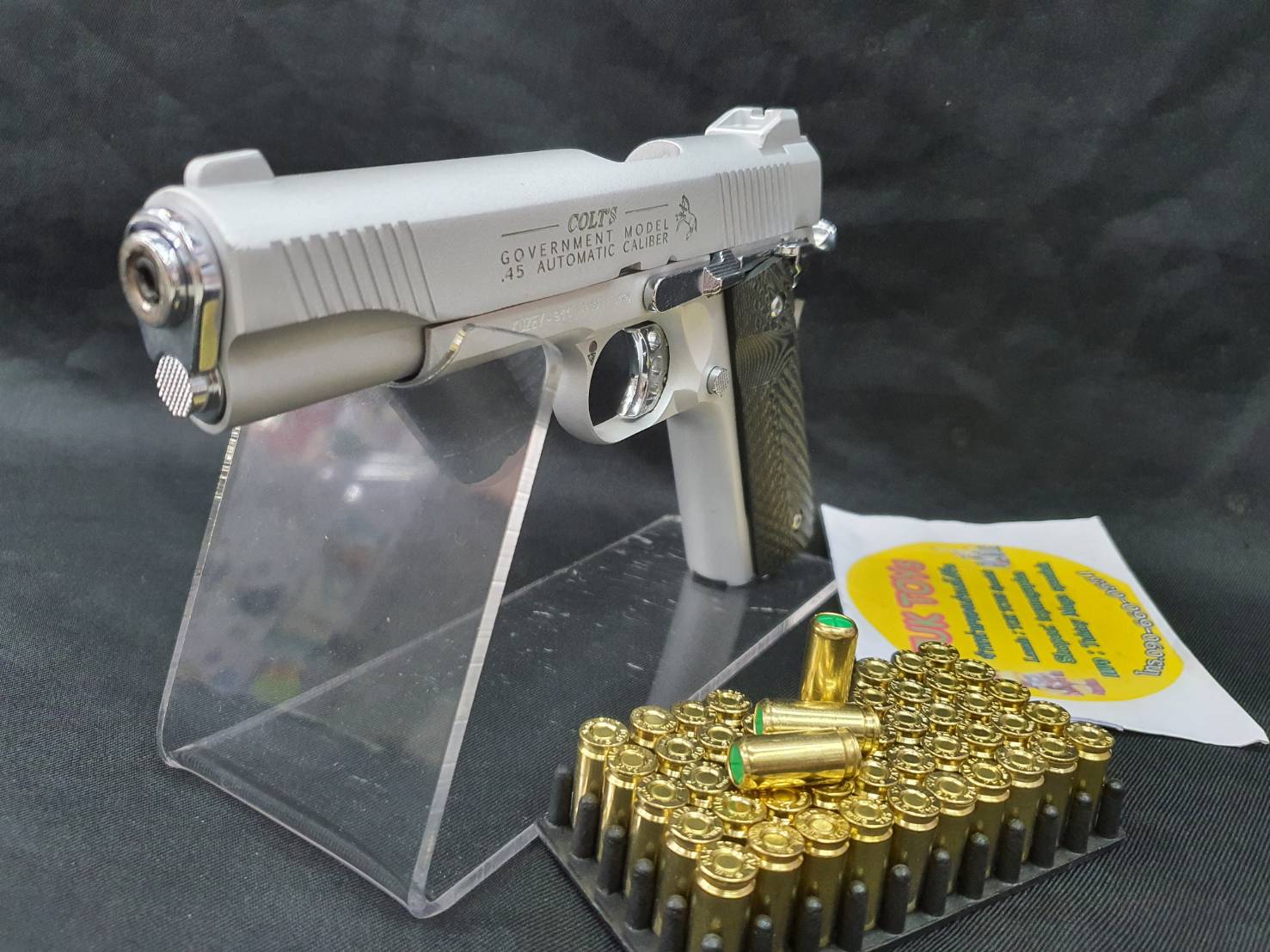 แบลงค์ KUZEY 911 ( Colt 100 ปี) เงินด้าน 5 นิ้ว ปะกับ G10 แถมฟรี ลูก 1 ...