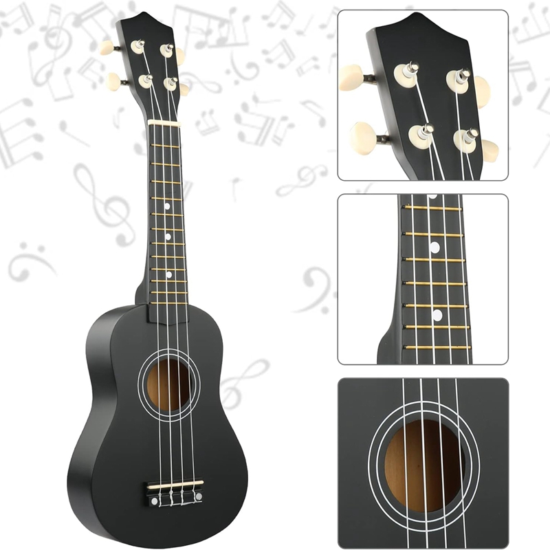 21 Inch Ukulele Set for Beginners 4-String Small Guitar Basswood ...