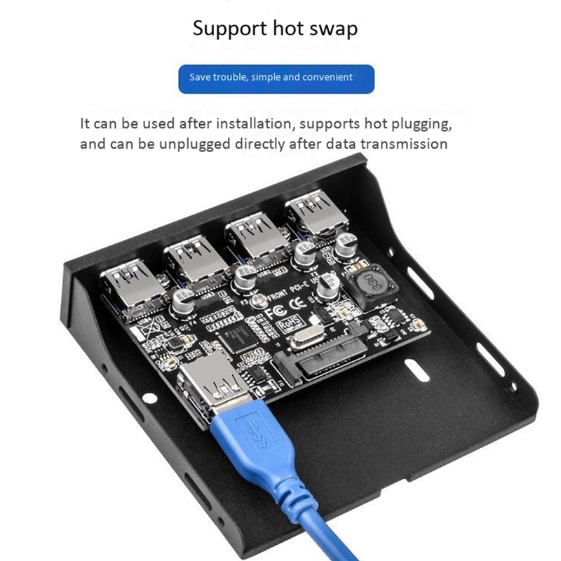 Pci-E To Usb 3.0 Pc Front Panel Usb Expansion Card Pcie Usb Adapter 3.5 ...