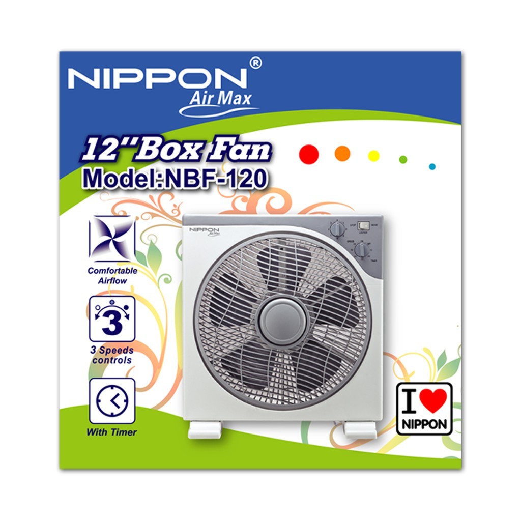 NIPPON 12" BOX FAN / DESKFAN | NBF-121 | Lazada