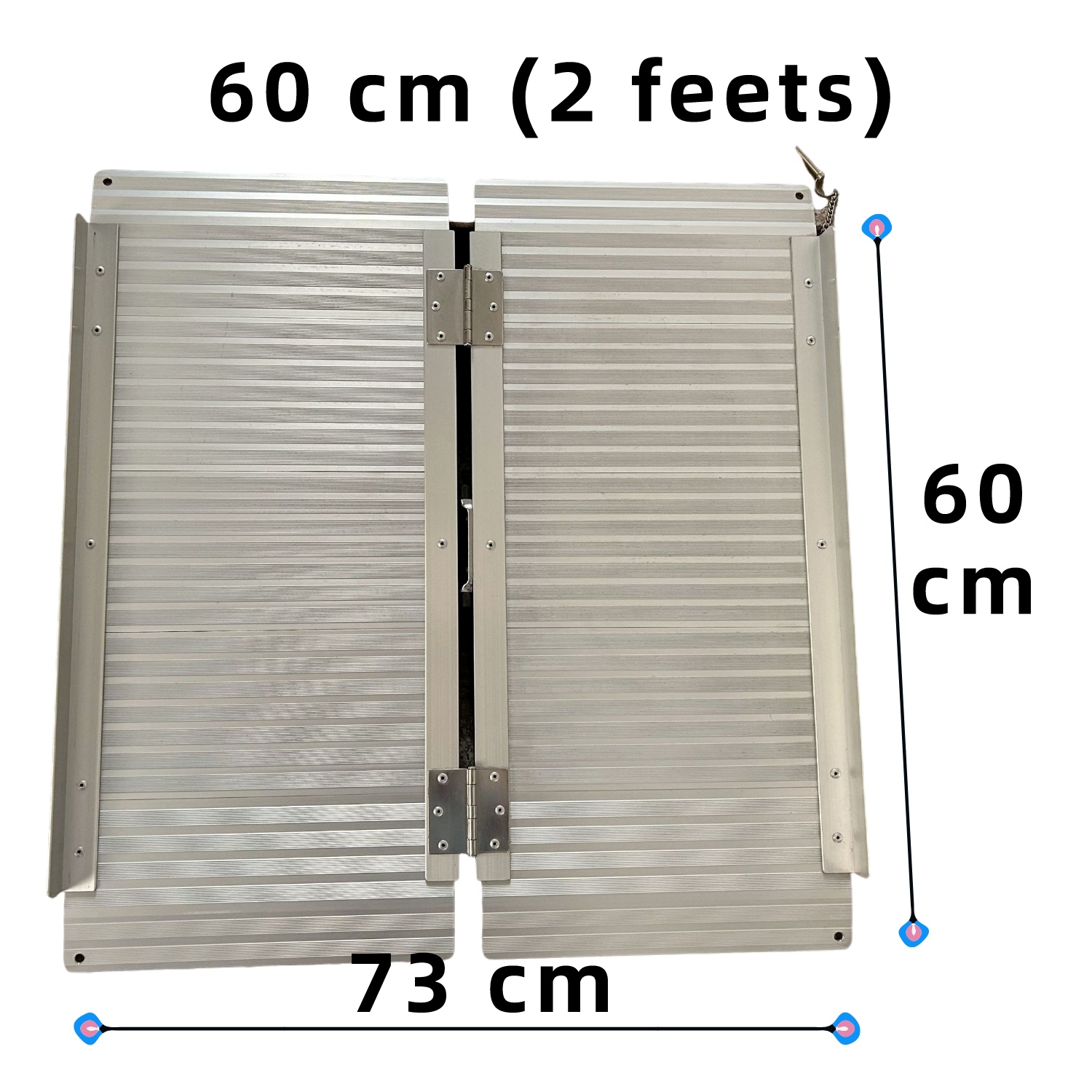 SG Orion Neis 60cm Portable Aluminum Bi-folding Wheelchair Ramp for ...