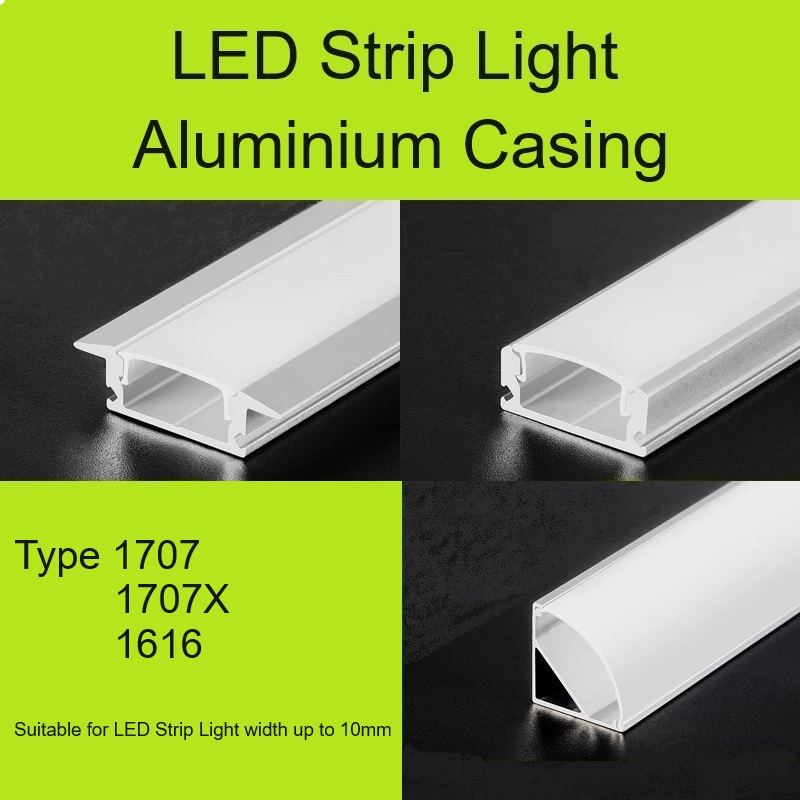 LED Strip Light Aluminium Casing Diffuser Profile Channel | Lazada ...