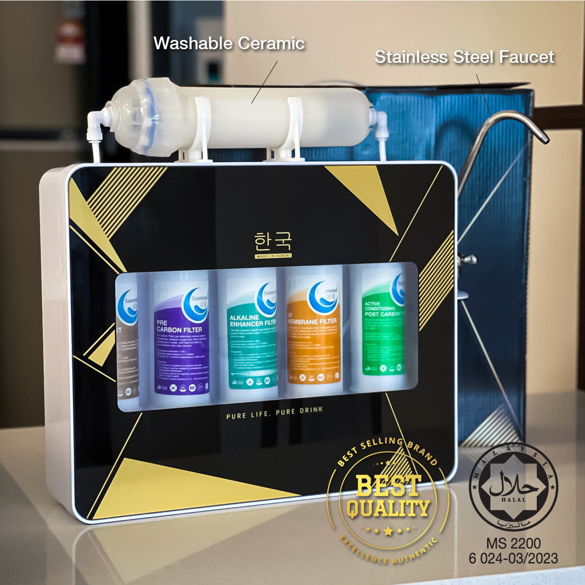 KOREAN SAEMMUL 6 STAGE ALKALINE WATER FILTER SYSTEM | Lazada