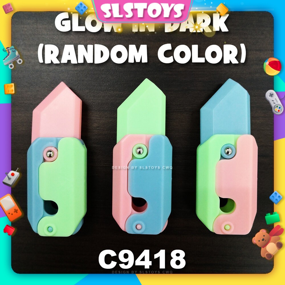 [ Ready Stock ] 3D Gravity Carrot Knife Toy LED Lighting Glow In Dark ...