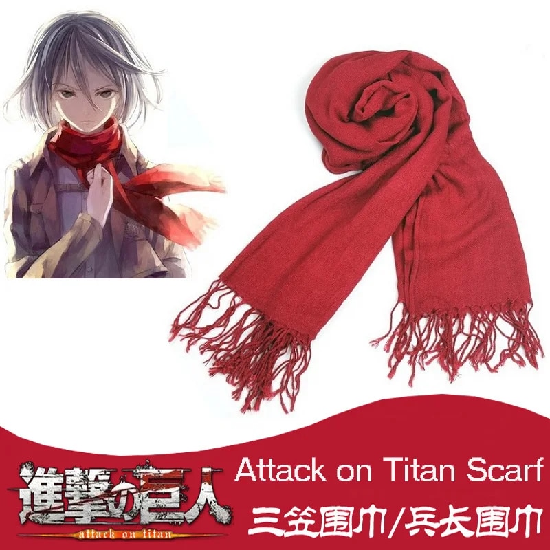 【Thriving】 Japanese Attack On Titan Mikasa Levi Ackerman Scarf Cosplay ...