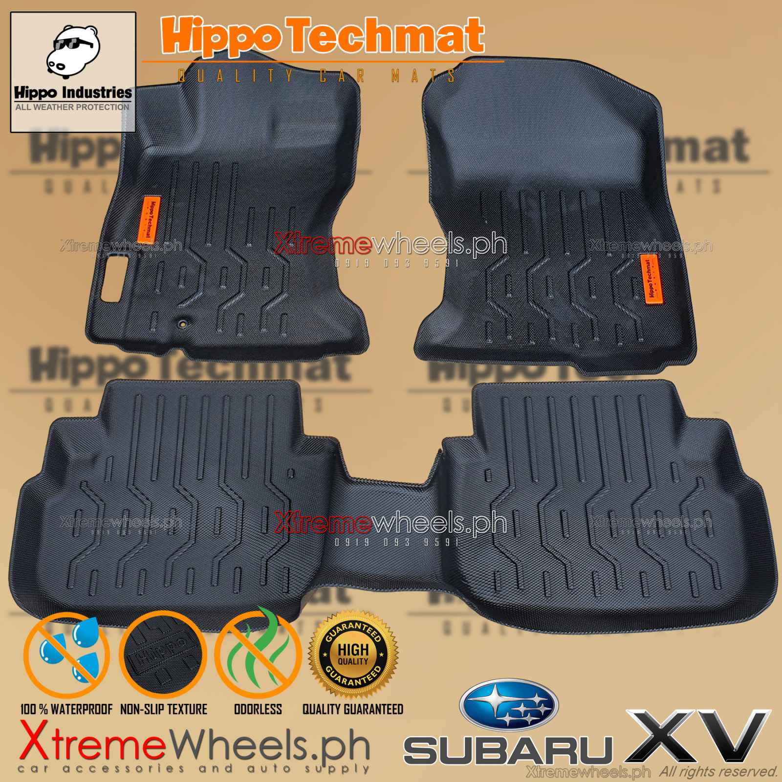 Subaro XV 2018 to 2024 1st-2nd row Hippo Brand Version 2 Deep Dish ...