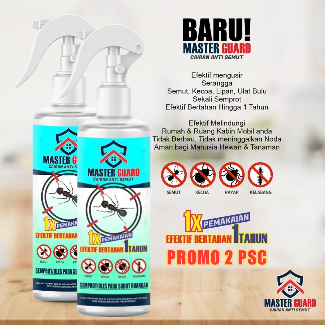 Master Guard Pembasmi Semut & Serangga Ampuh 2 BOTOL | Lazada Indonesia
