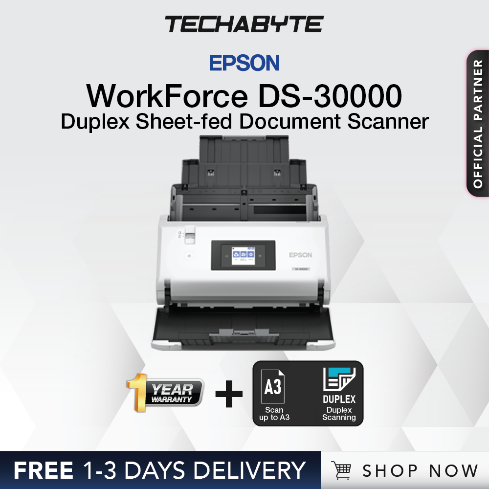 Epson WorkForce DS-30000 | A3 Duplex Sheet-fed Document Scanner ...