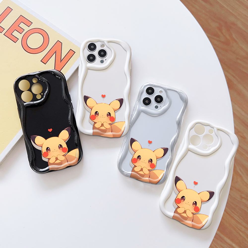 YYDS for Vivo V23 5G Back Cover Pikachu Soft Case Texture Wavy Edge ...