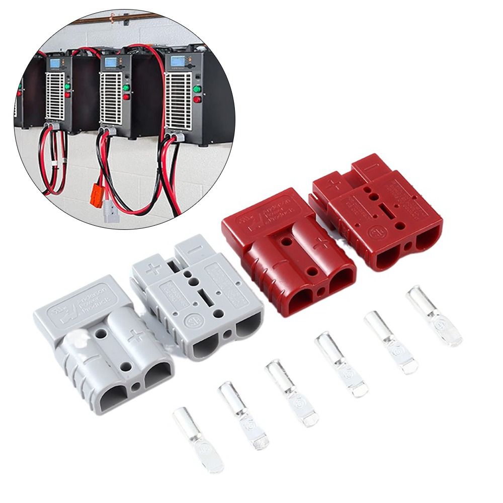 Terminals 50 AMP Plug Cable Terminal 600V Grey Red Quick Plug Connector ...