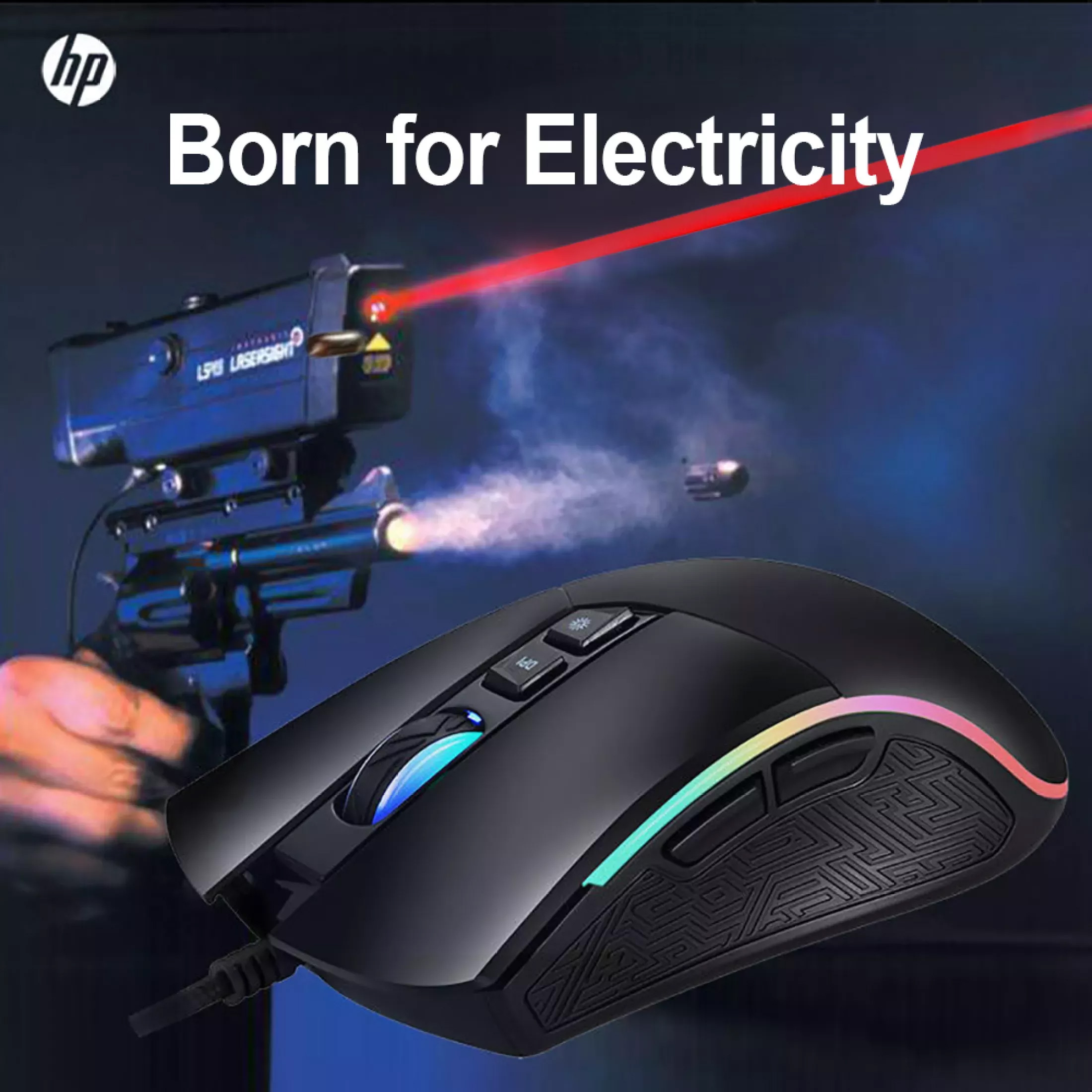HP GAMING M220????เมาส์เกมมิ่ง 7 ปุ่ม USB Optical โหมดไฟ RGB เปิด-ปิด ...