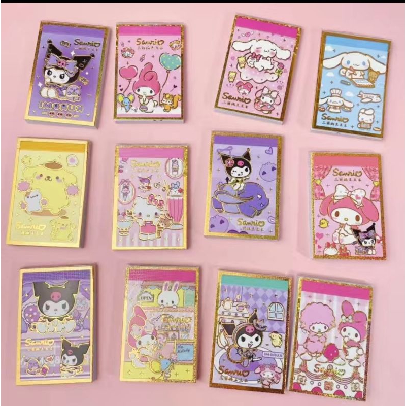 🇲🇾 READY STOCK mini notebook stickers Kuromi melody 新款迷你 豆豆贴纸本 豆豆本 可撕式 ...