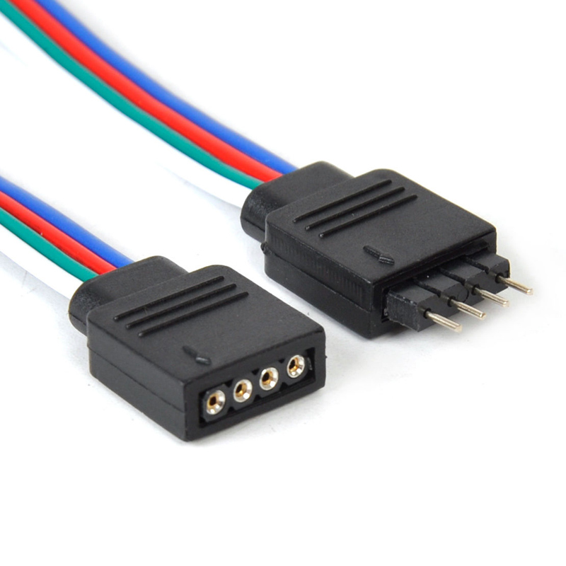 【OneWorldGoods】Pairs 4 pin RGB connector Male & Female and socket ...