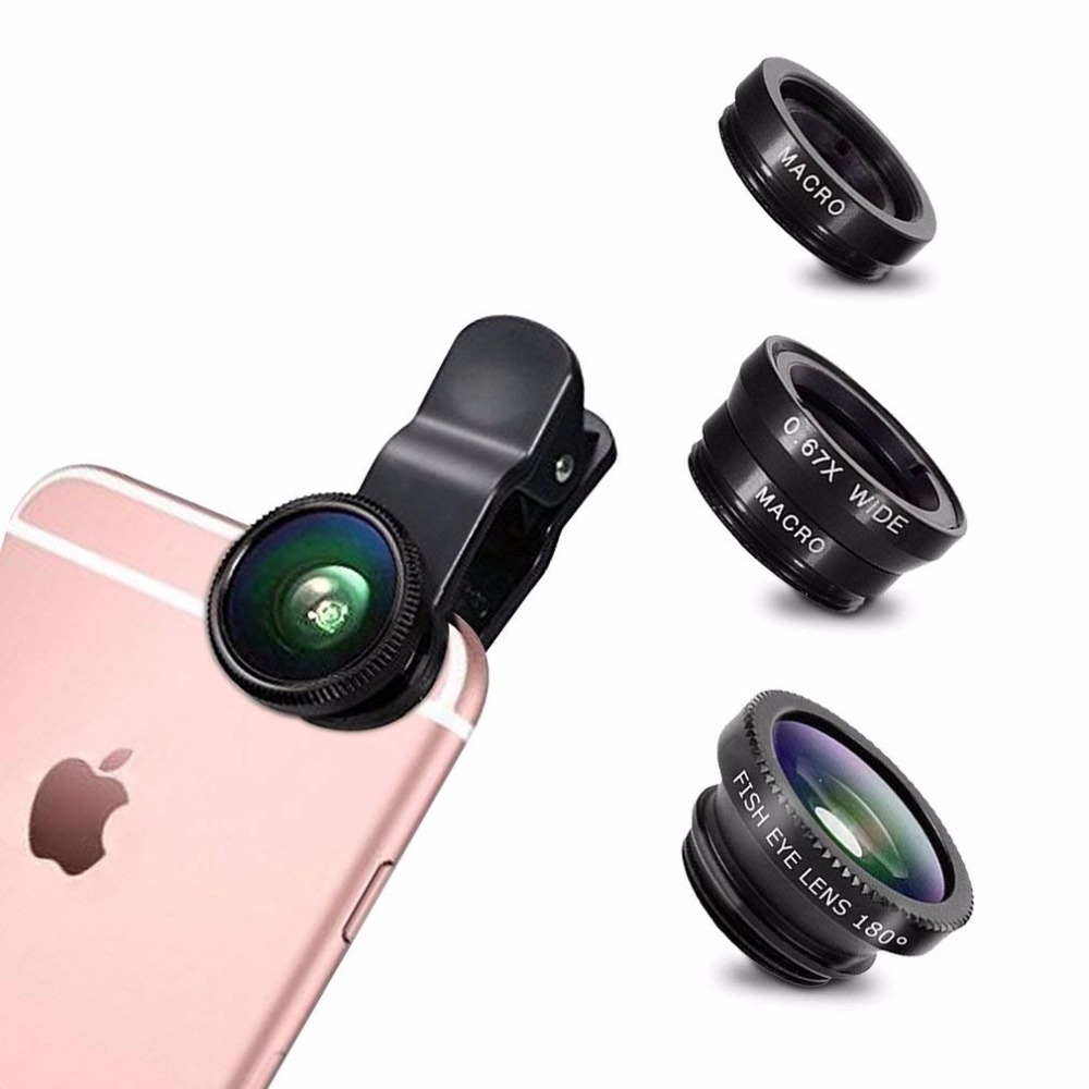 【EcoNest123】Universal Phone Camera Lens 3 in 1 Phone Lenses Kit with ...