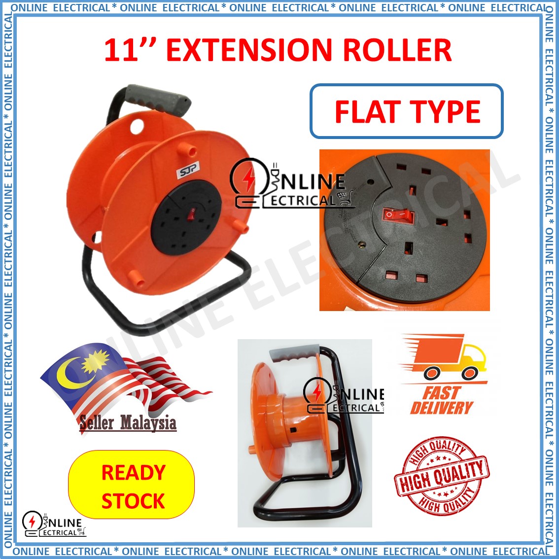 [HEAVY DUTY] EXTENSION ROLLER (FLAT TYPE / MULTI TYPE) | Lazada