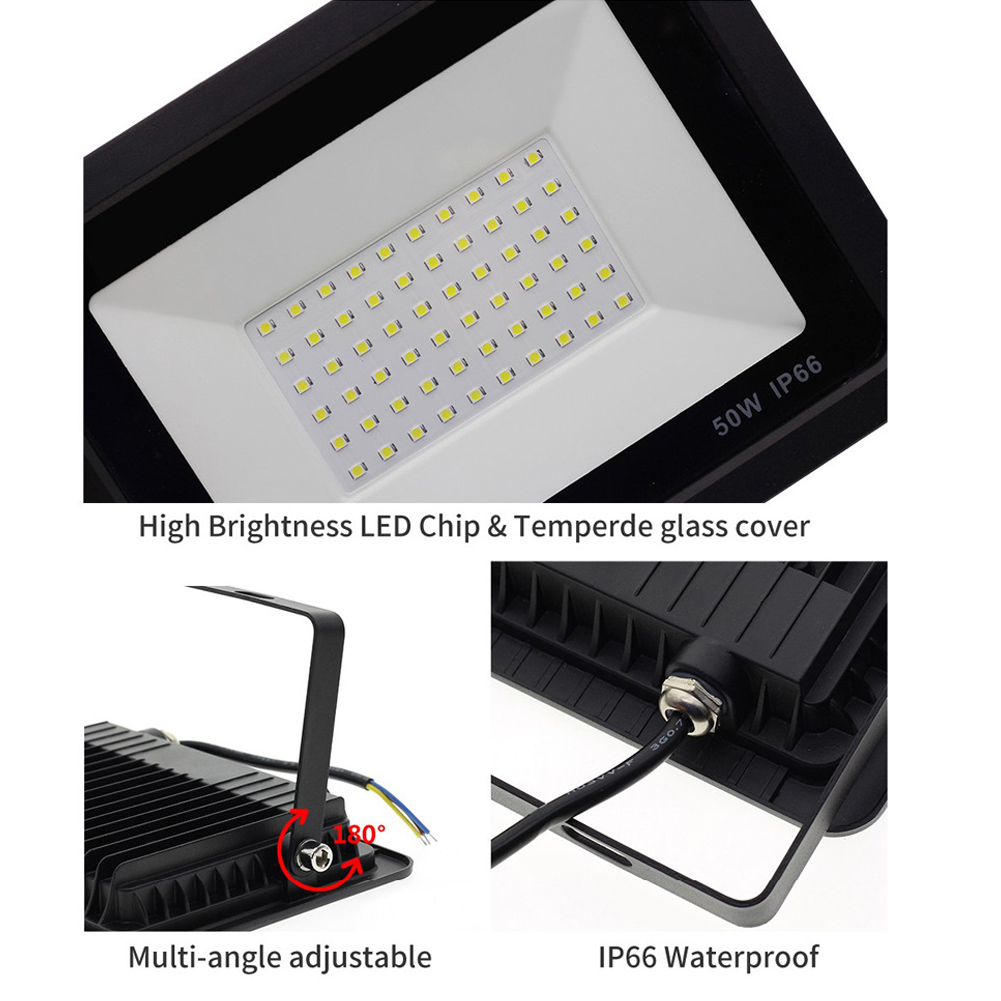 Hittime LED Flood Light 10W 20W 30W 50W AC 220V Reflector Spotlight Street Light Wall Lamp IP66 ...