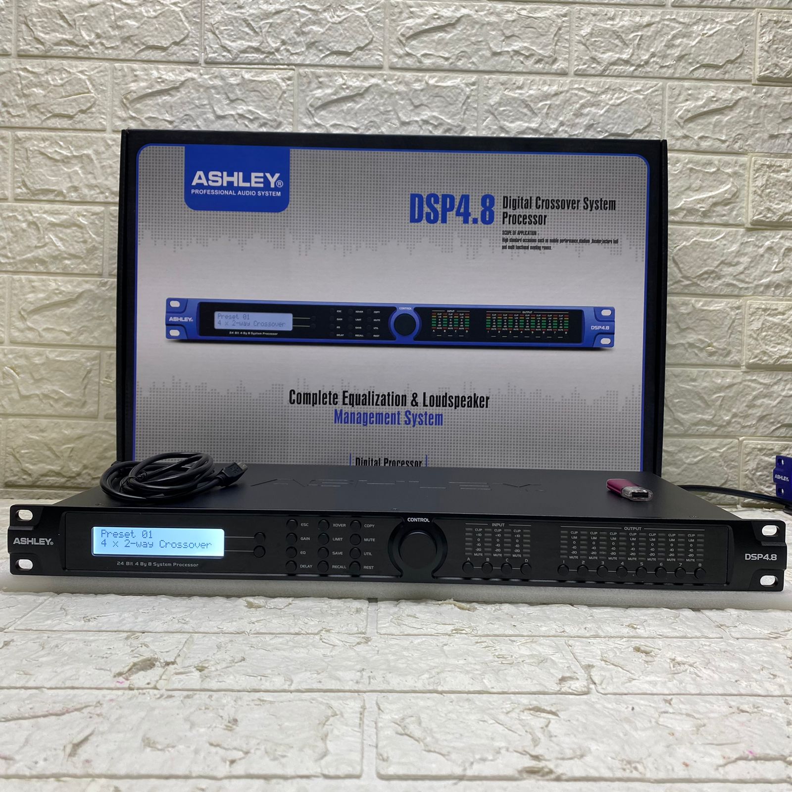 Speaker Management ASHLEY DSP 4.8 Original Product Complete Equalizer & Loudspeaker Management ...