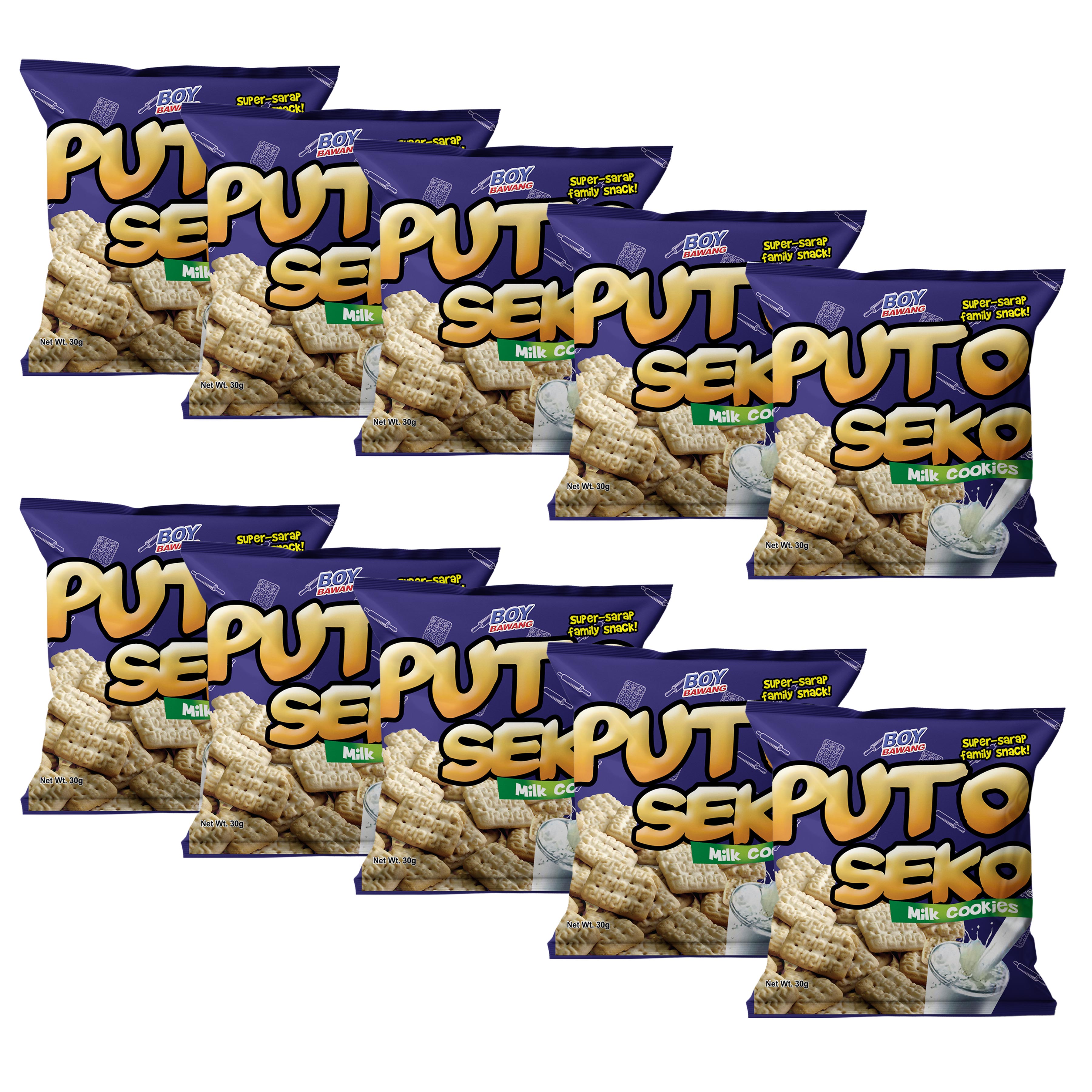 Boy Bawang Puto Seko Milk Cookies 30g x 10 | Lazada PH