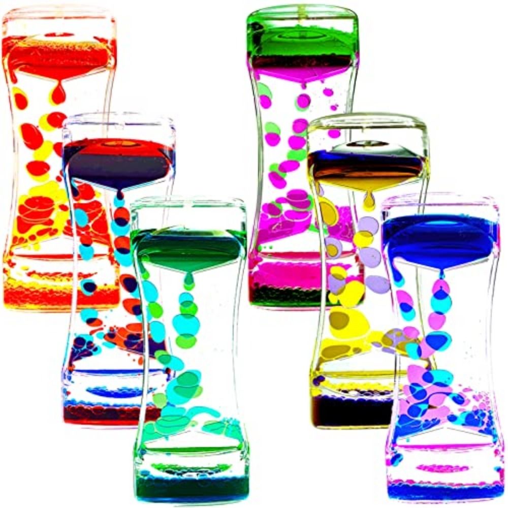 Pressure-reducing Double Colors Oil Hourglass Timer Creative Descending ...