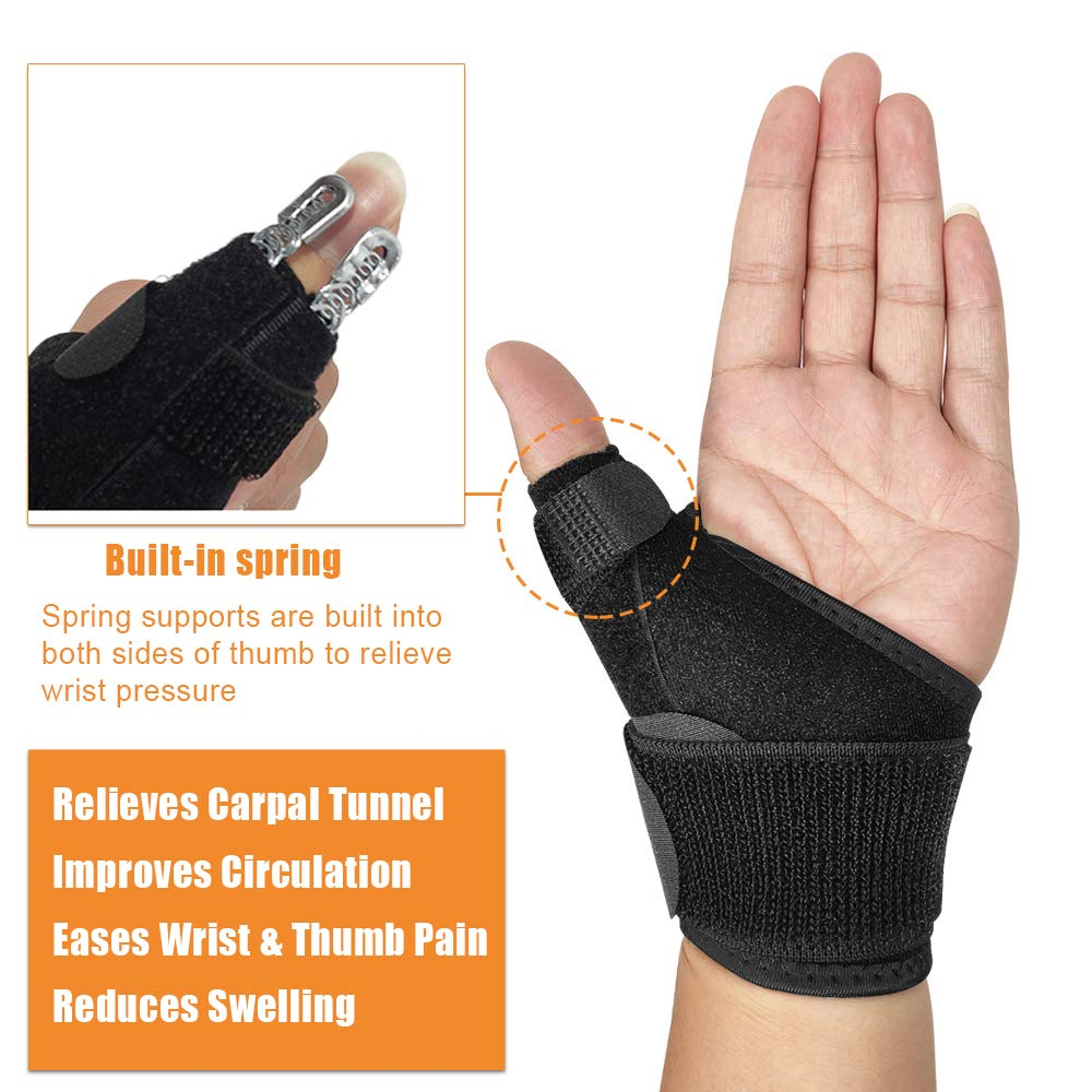 MTATMT 11Pcs Sports Thumb Splint Wrist Support Brace Thumb Spica Splint ...