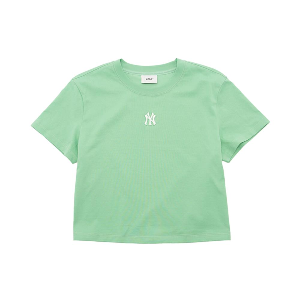 MLB เสื้อยืดทรงครอปผู้หญิง Basic Small Logo รุ่น 3FTSB0443 50GNM สี ...