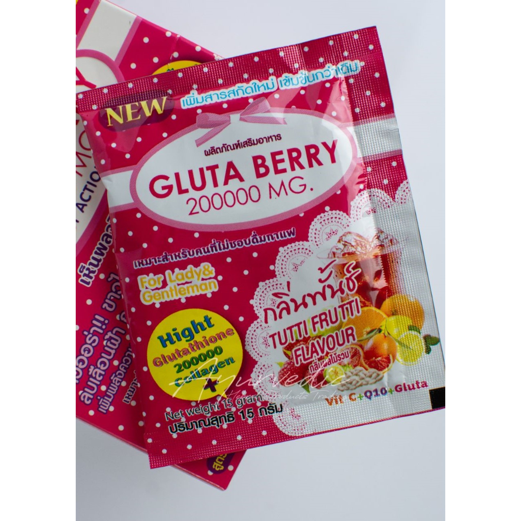 Fast send GLUTA BERRY GLUTATHIONE 200000mg plus Collagen Fast Action (1 ...