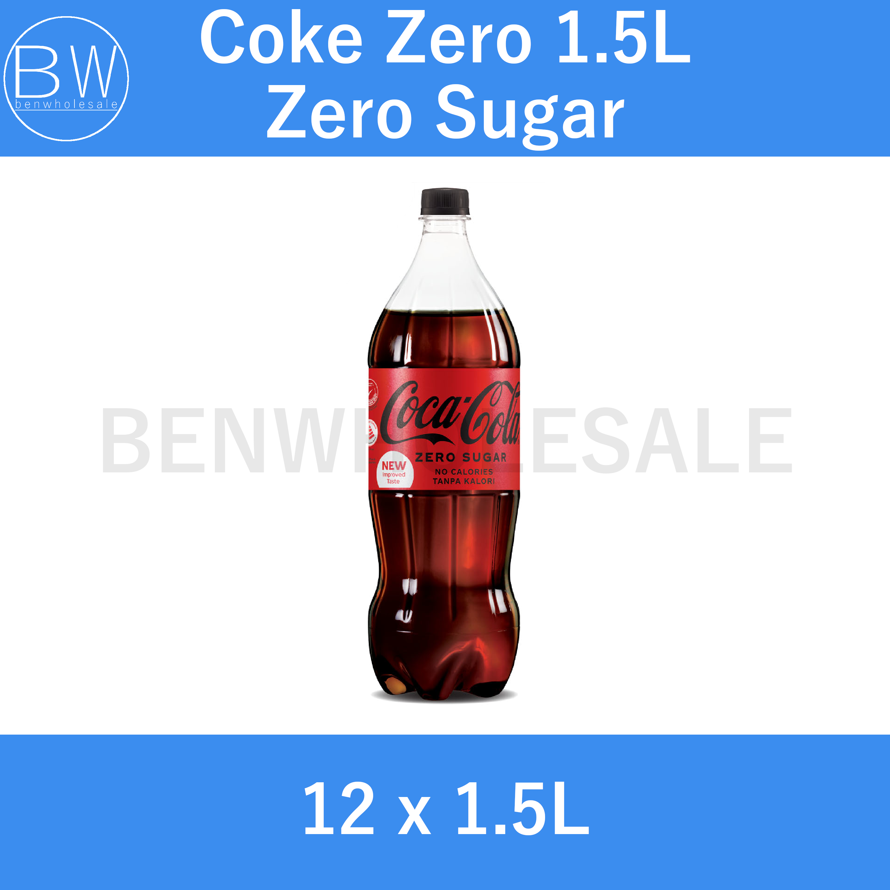 Coca-Cola Coke Original Taste / Coke Zero No Sugar 1.5L (12 x 1.5L ...